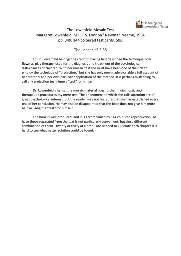 The Dr Margaret Lowenfeld Trust - Child psychotherapy