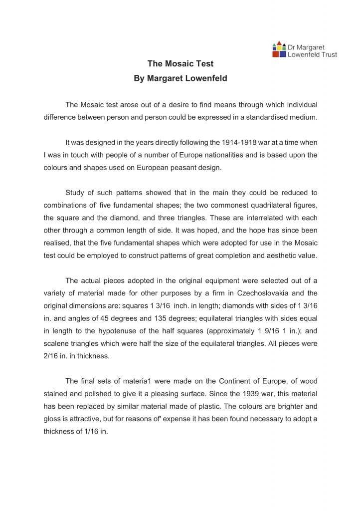 The Dr Margaret Lowenfeld Trust - Child psychotherapy