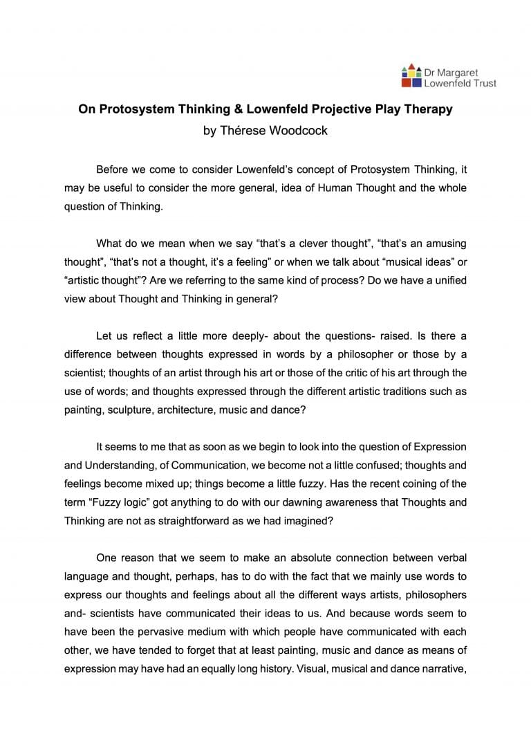 The Dr Margaret Lowenfeld Trust - Child psychotherapy