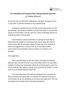 The Dr Margaret Lowenfeld Trust - Child psychotherapy